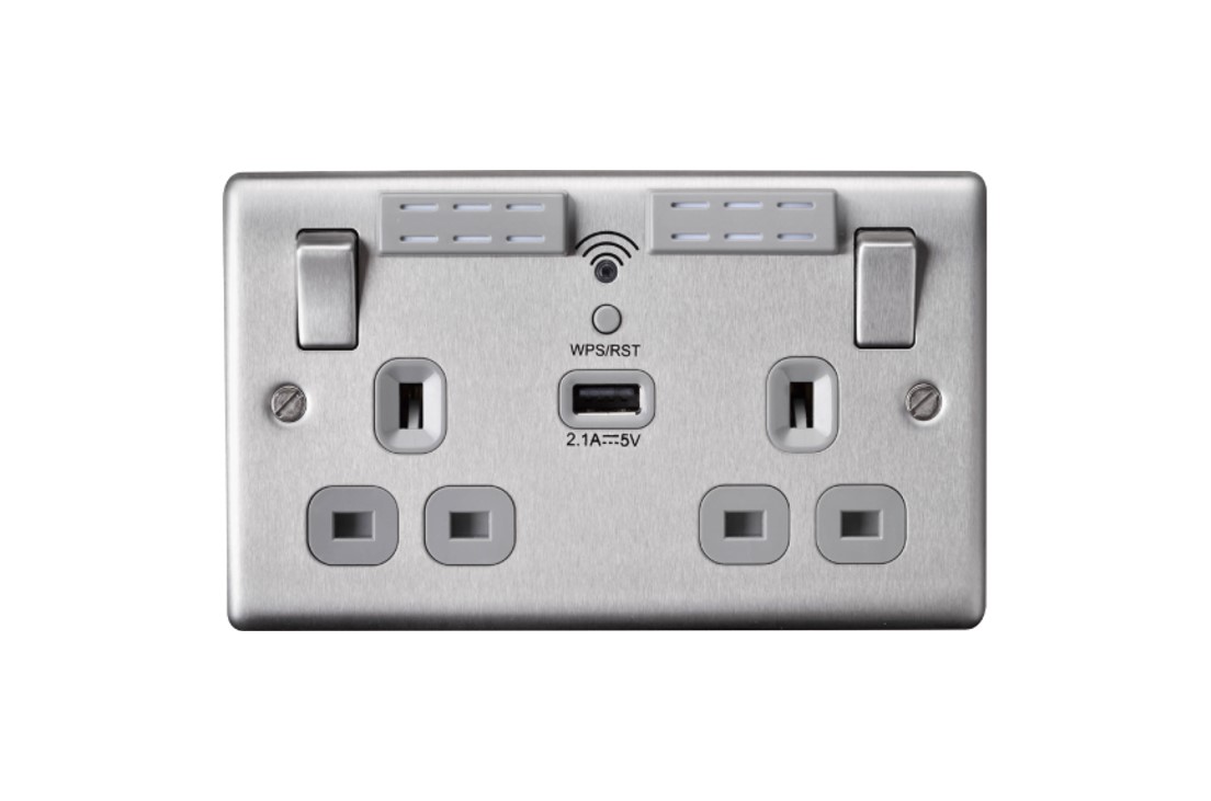 BG Nexus Metal Brushed Steel Nexus Brushed Steel – 2 Gang Switched 13A ... BG Nexus Metal Brushed Steel Nexus Brushed Steel – 2 Gang Switched 13A ...