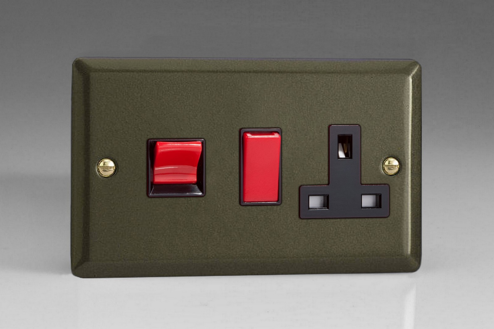 Varilight Classic Graphite 45A Cooker Panel with 13A Double Pole ... Varilight Classic Graphite 45A Cooker Panel with 13A Double Pole ...