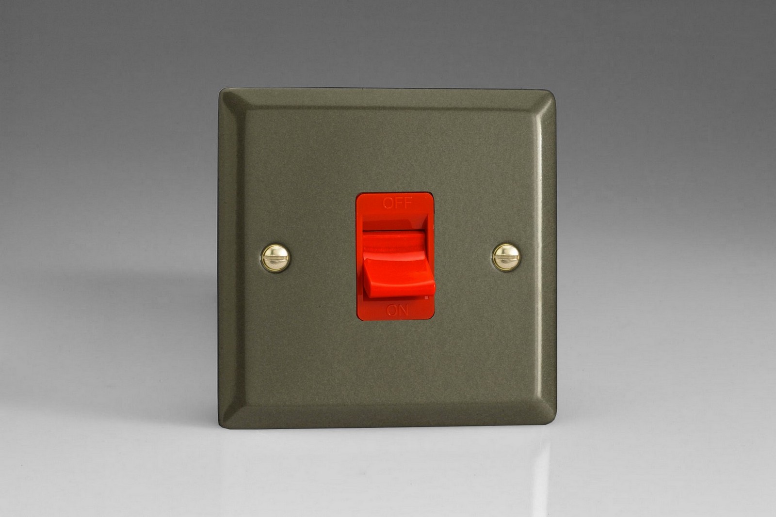 Varilight Classic Graphite 45A Cooker Switch (Single Plate, Red Rocker ... Varilight Classic Graphite 45A Cooker Switch (Single Plate, Red Rocker ...