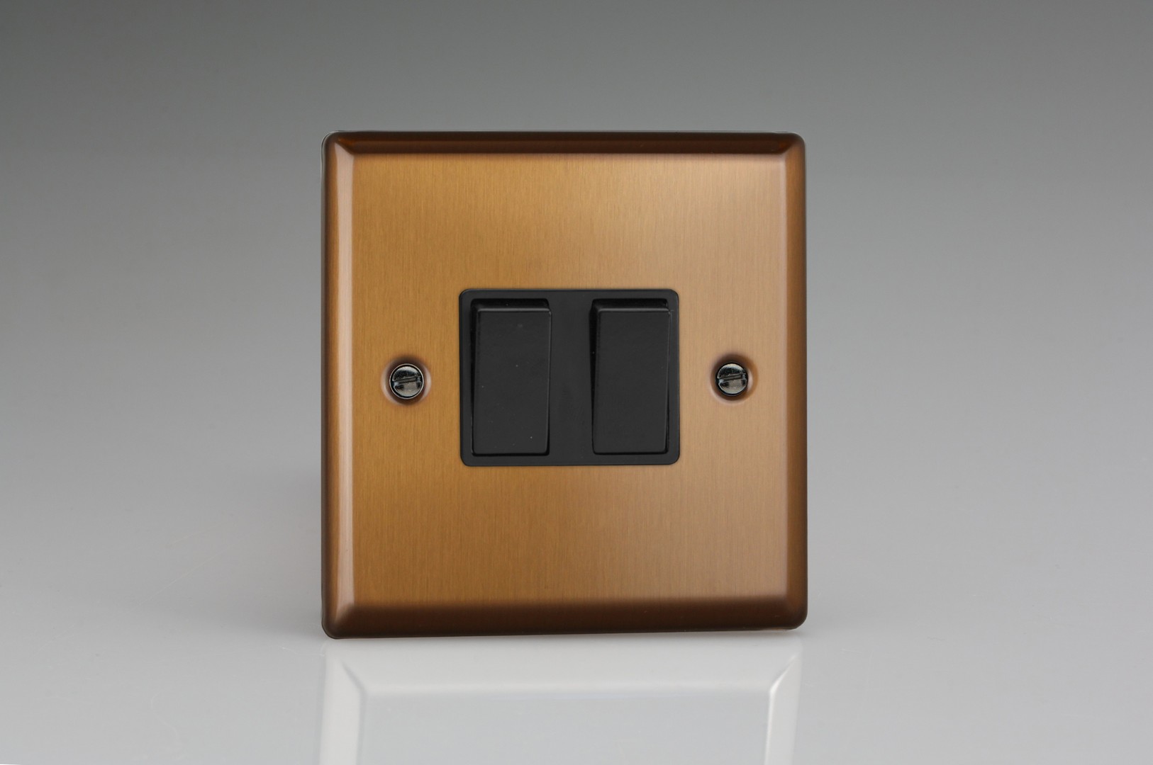 Varilight Urban Brushed Bronze 2-Gang 10A Intermediate Rocker Switch ... Varilight Urban Brushed Bronze 2-Gang 10A Intermediate Rocker Switch ...